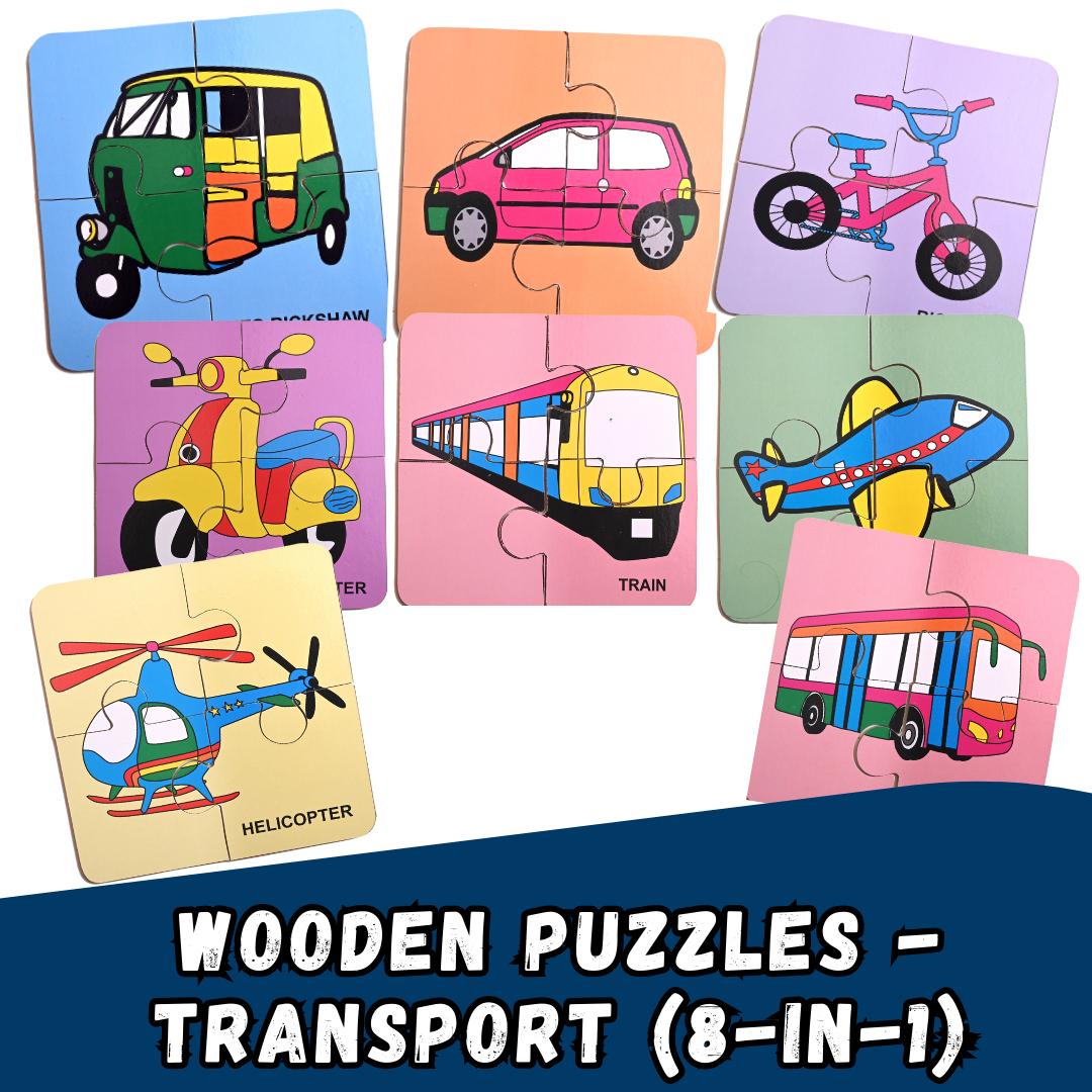 Wooden Modes of Road Transport Puzzle - Fun and Learning Game for Todd ...